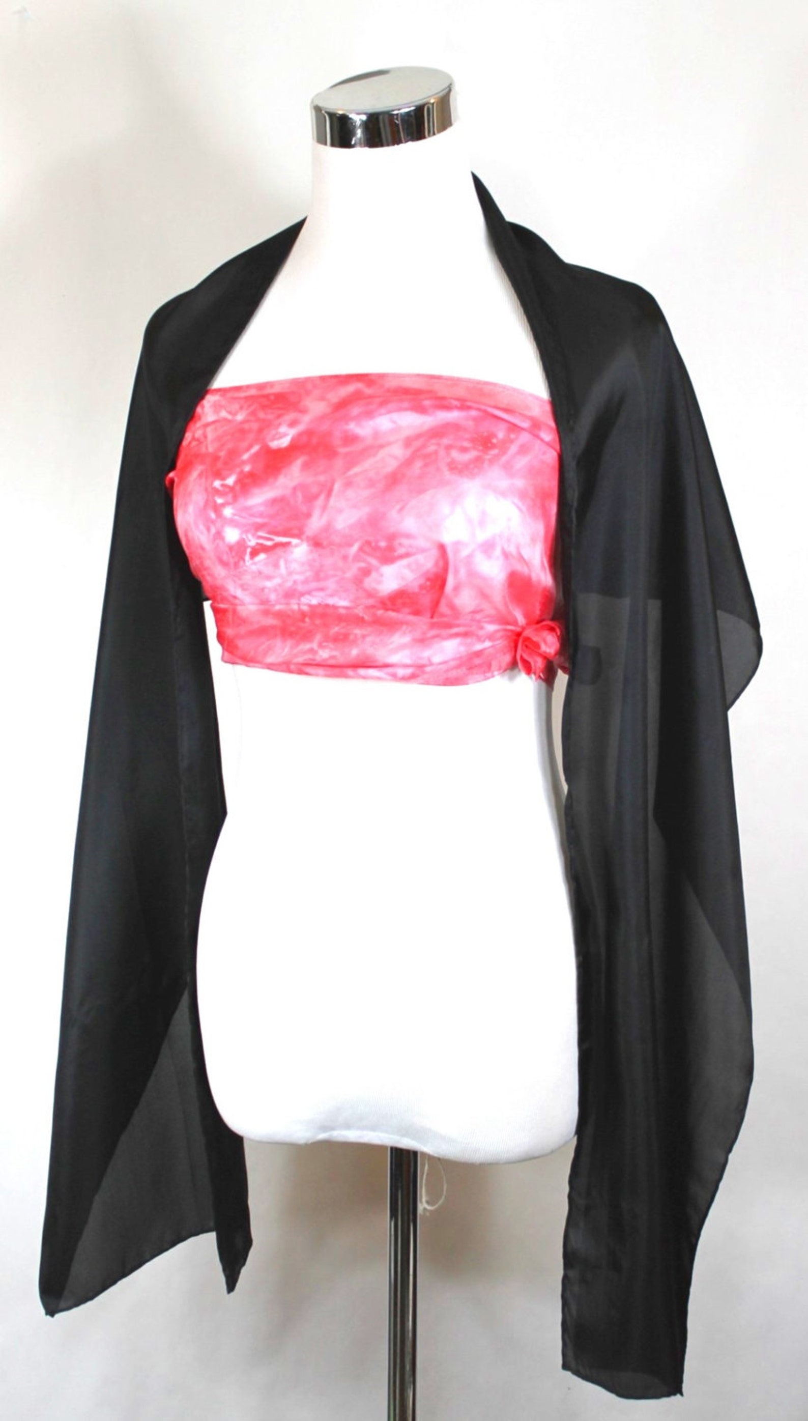 Black Silk Shawl, Solid Black Formal Scarf, 14"x72" Scarf, Solid Black ...