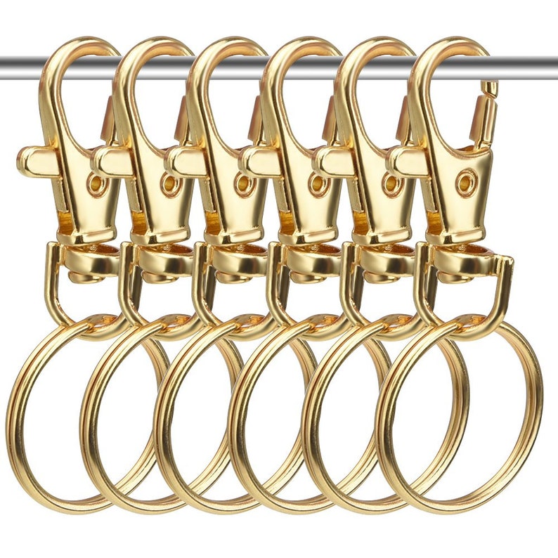 Gold Toned Metal Carabiner Clip Key Ring Key Chain Key Ring - Etsy