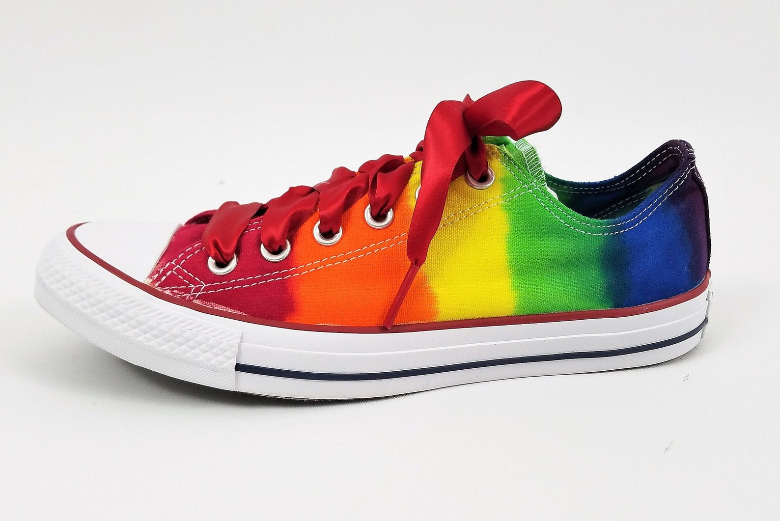Chuck Taylor All Stars Converse Low Top Shoes Rainbow Dyed | Etsy