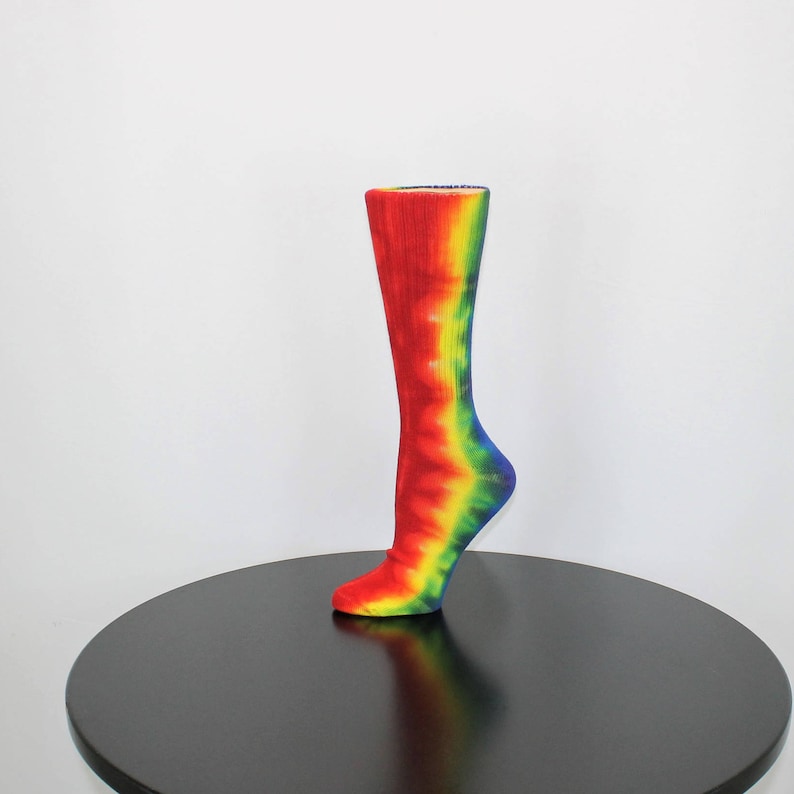 Bamboo Socks, Rainbow Rayon Tube Socks, Hand Dyed Socks, Tie Dye Socks ...