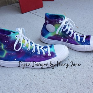 Chuck Taylor All Stars, Dyed Converse Shoes, Dyed Galaxy Shoes, Space ...
