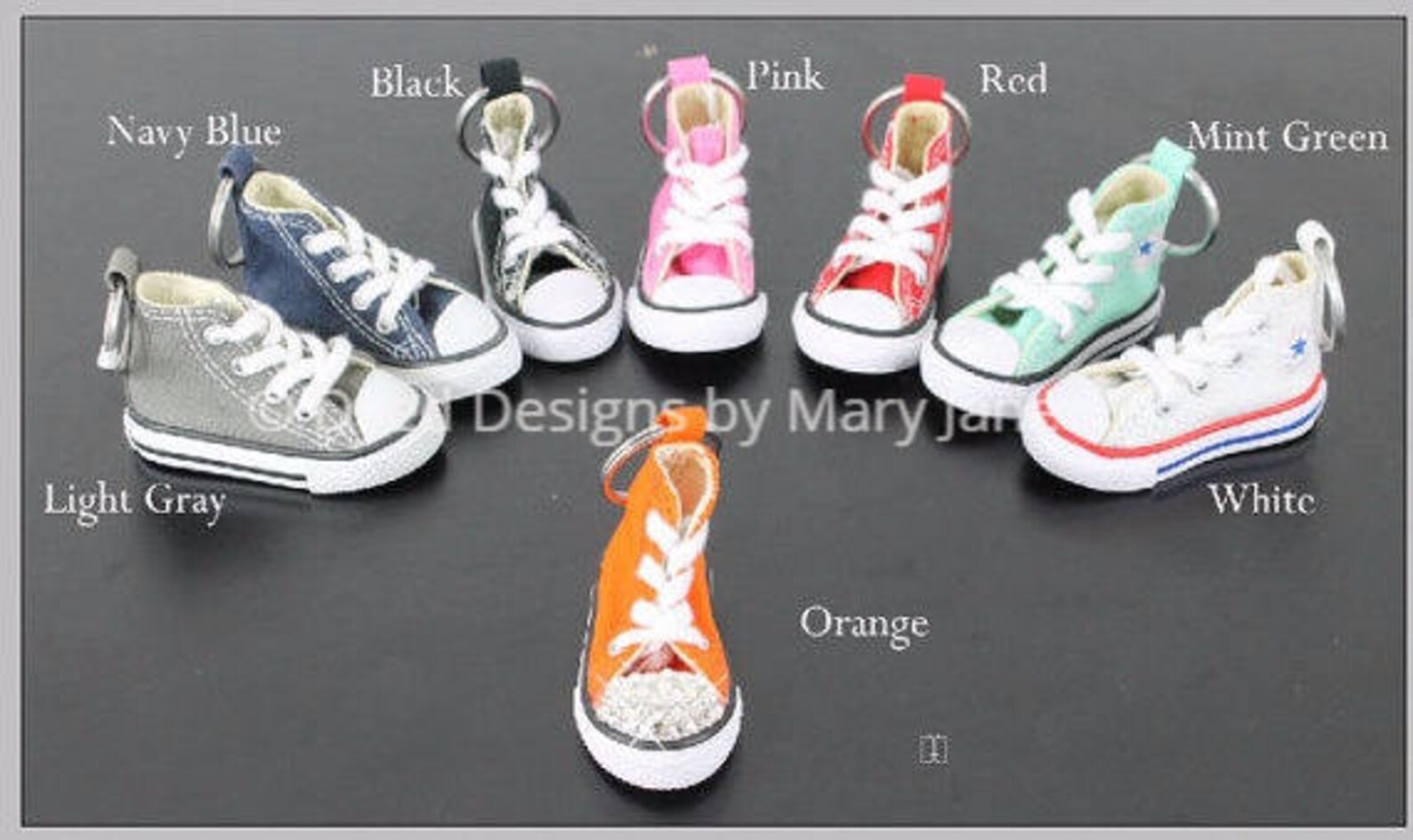 Converse Key Chain-swarovski Crystal Shoe-bling Key Chain-back | Etsy