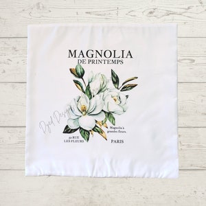 Magnolia Flower Pillow Magnolia De Printemps Pillow - Etsy