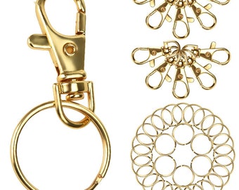 Silver Toned Metal Carabiner Clip Key Ring Key Chain Key | Etsy