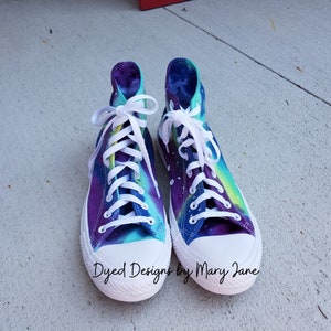 Chuck Taylor All Stars, Dyed Converse Shoes, Dyed Galaxy Shoes, Space ...