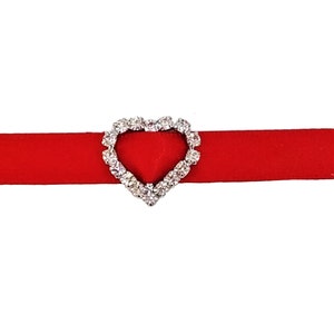 Heart Shaped Buckle, 3/8" Rhinestone Studded Buckle, 1/2" Round ...