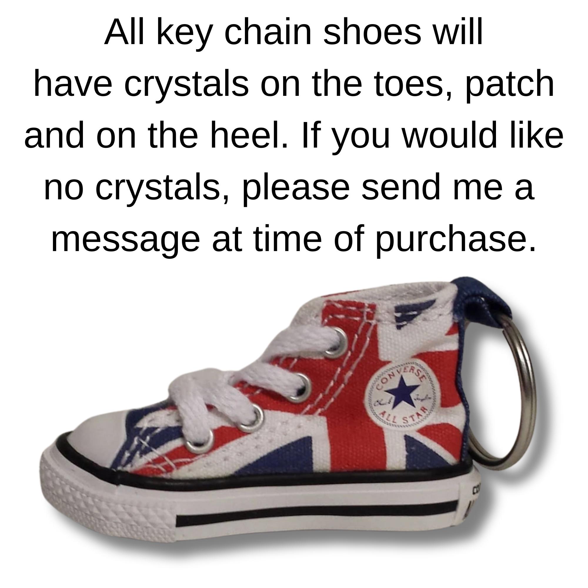 Converse Key Chain-swarovski Crystal Shoe-bling Key Chain-back Pack ...
