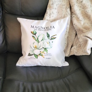 Magnolia Flower Pillow Magnolia De Printemps Pillow - Etsy