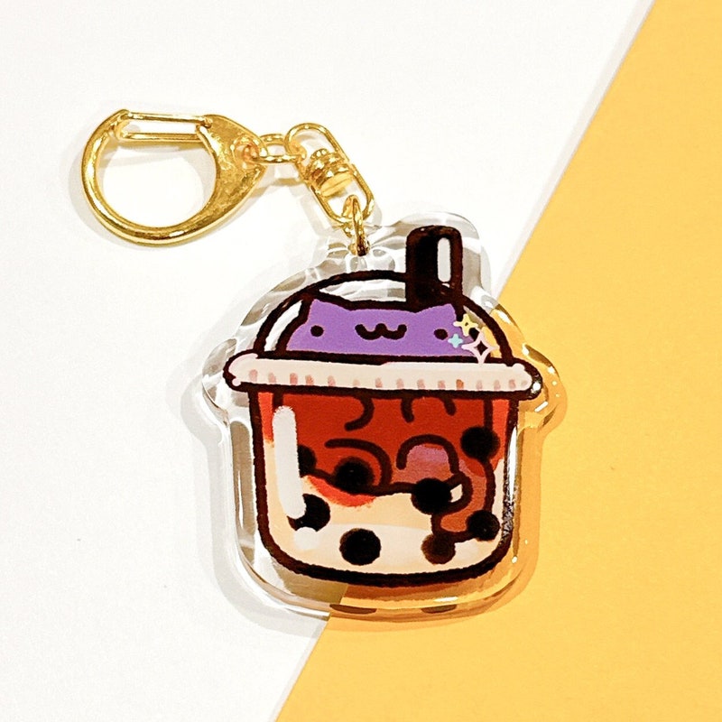 Boba Tea Keychain - Etsy