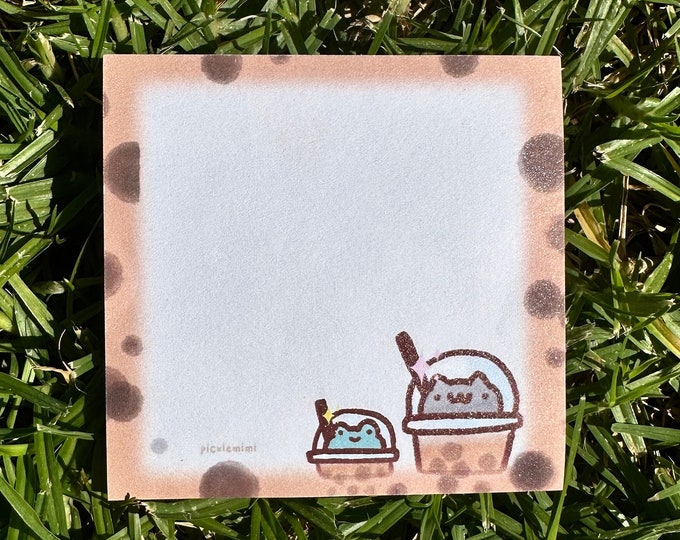 Boba Cat Cute Sticky Note / Post-it / Asian Food Paper Stationery ...