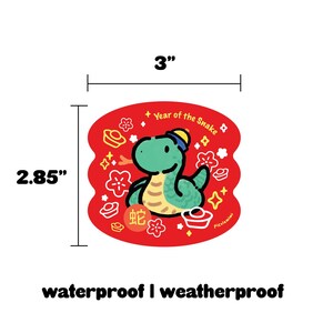 Year of the Snake Sticker Lunar New Year Celebration Vinyl Glitter ...