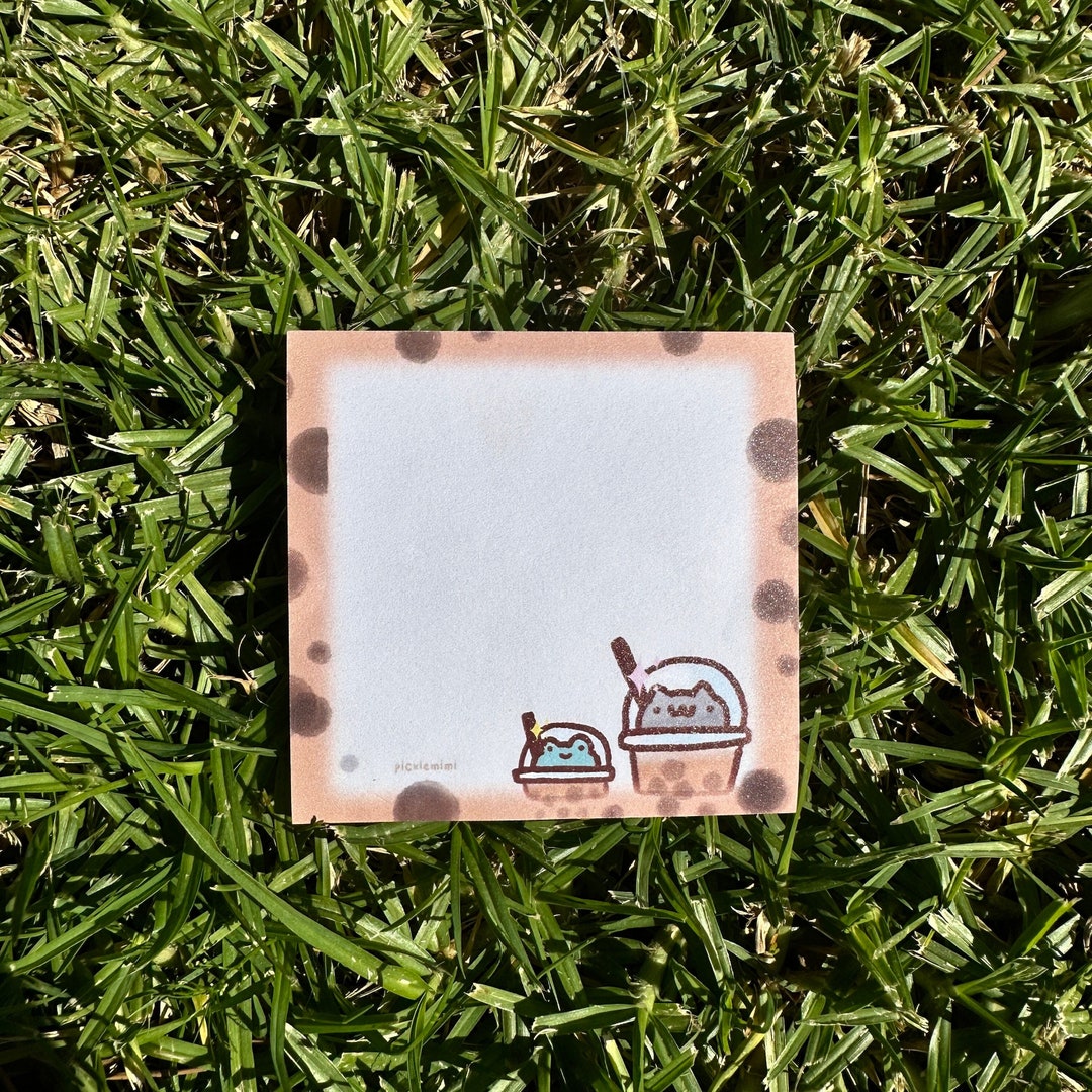 Boba Cat Cute Sticky Note / Post-it / Asian Food Paper Stationery ...