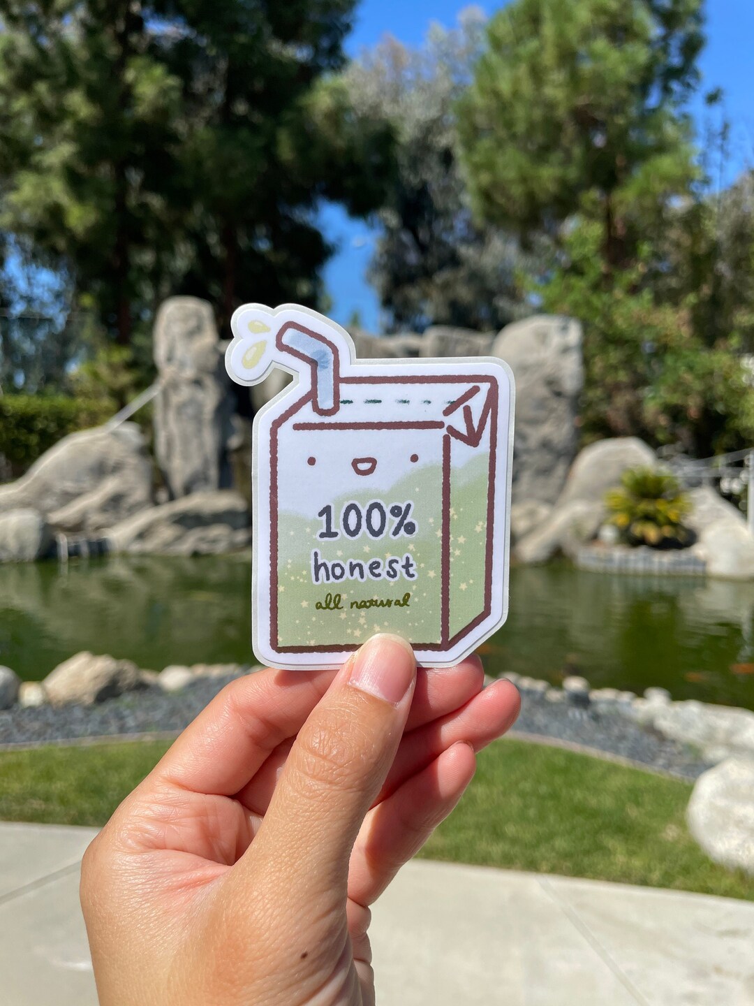 Kawaii Honest Juice Box Vinyl Sticker / Cute Green Juice Sticker ...