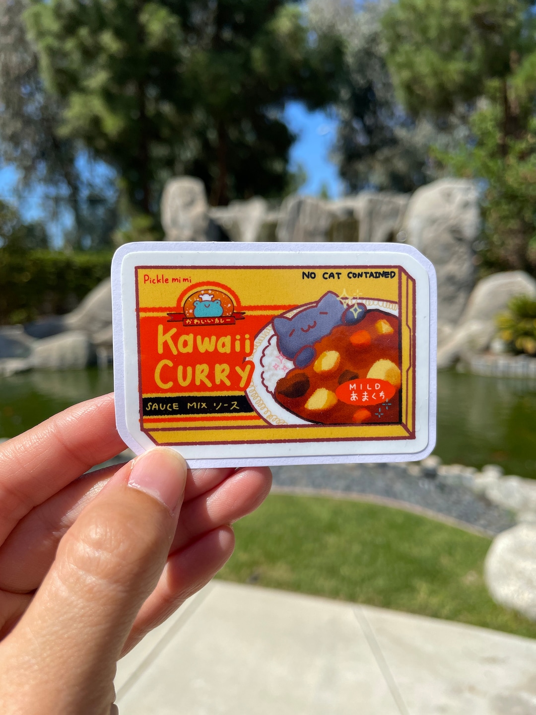 Cute Cat Japanese Curry Rice Box / Kawaii Kewpie Sticker/ Cozy Asian ...