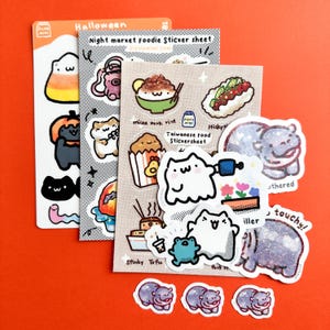 Taiwanese Food Vinyl Sticker Sheet | Cute Food Art | Kawaii Gift for ...
