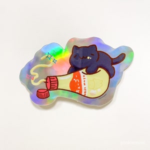 Food Cat Holographic Sticker, Mayo, Cute Aesthetic,asian Food,japanese ...