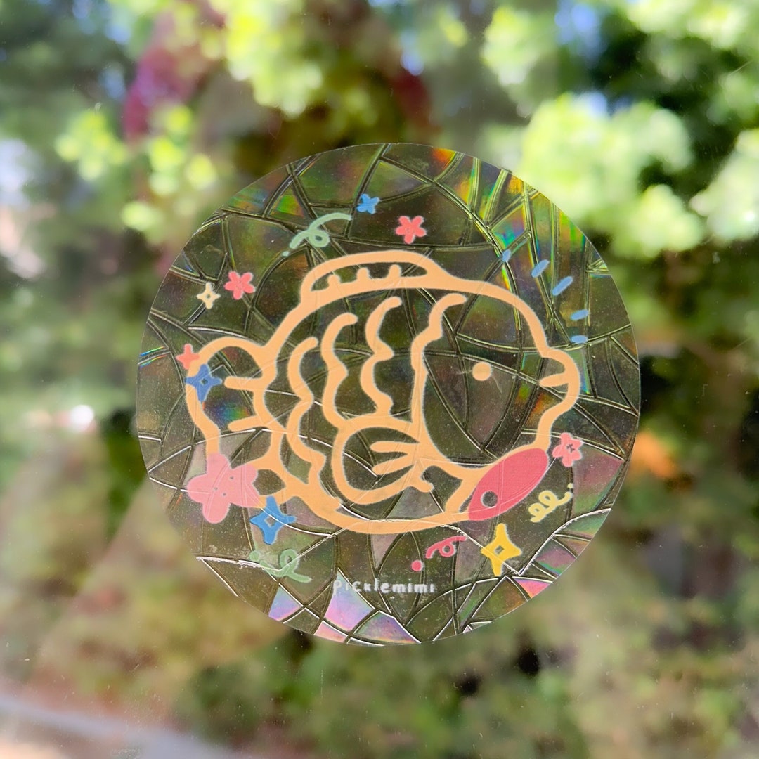 Taiyaki Cute Food Sun Catchers Window Cling Kawaii Home Decor Glass Art ...