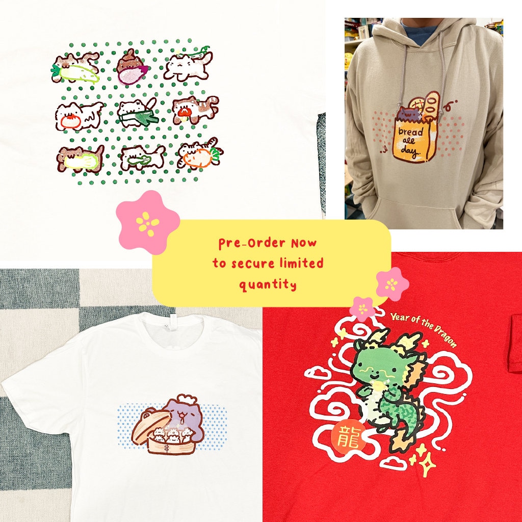 Cute Bread Cat Sweater | Kawaii Hoodie | Bread Aesthetic Apparel ...