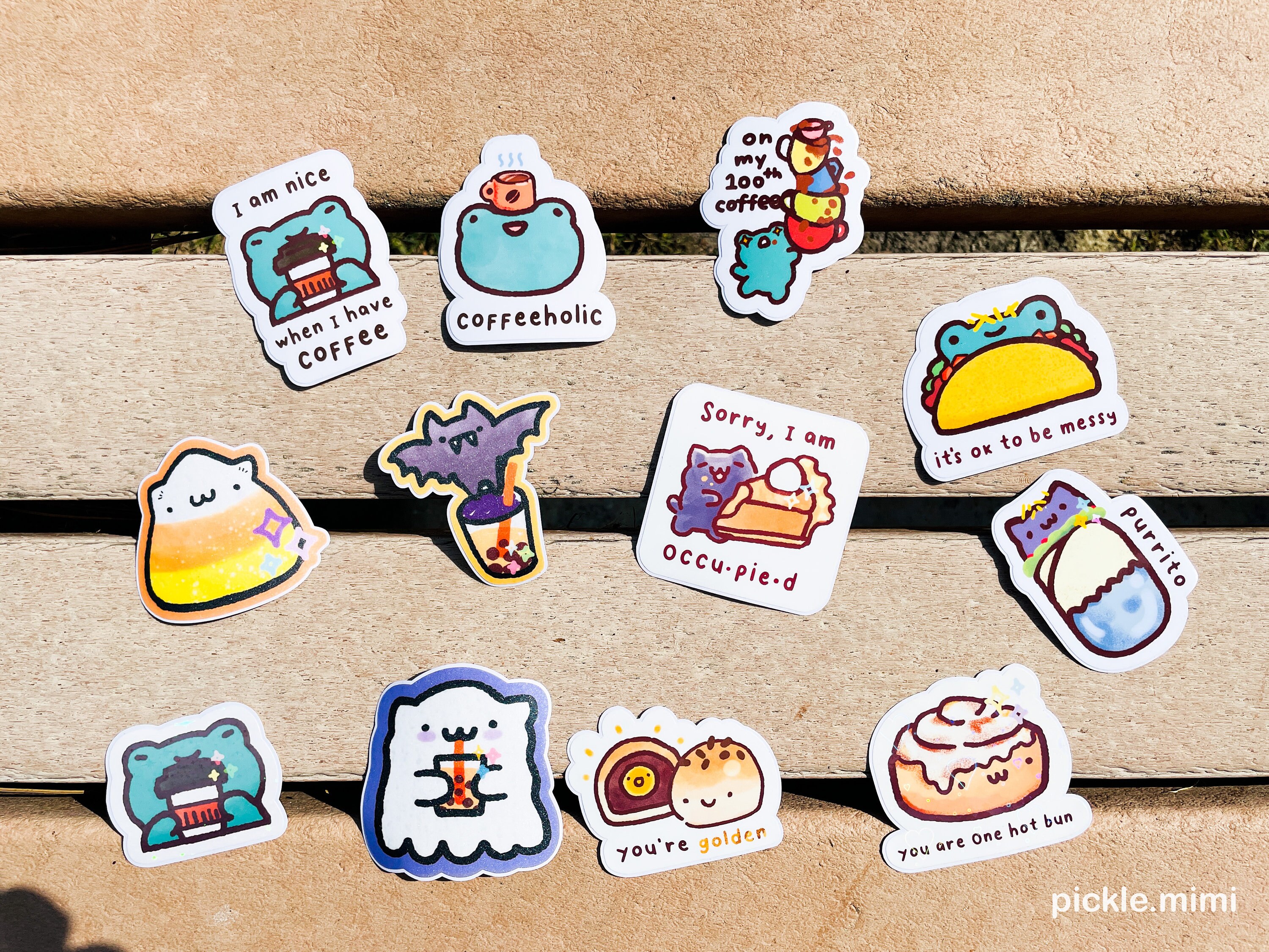 Funny Cat Pie Pun Sticker: Kawaii Foodie Waterproof Decal - Etsy