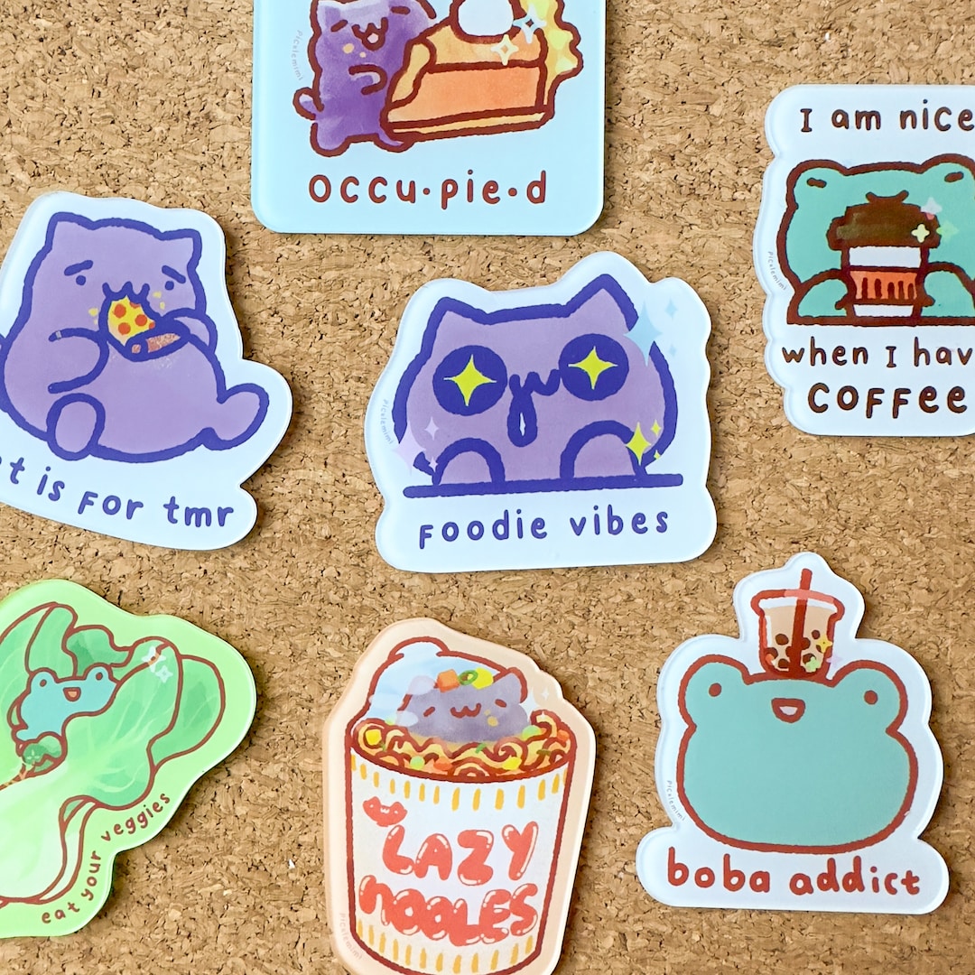 Funny Foodie Acrylic Magnets Value Set / Cute Frig Magnets - Etsy
