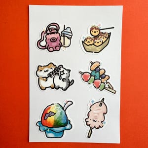 Taiwanese Food Vinyl Sticker Sheet | Kawaii Food Art Gift - Etsy
