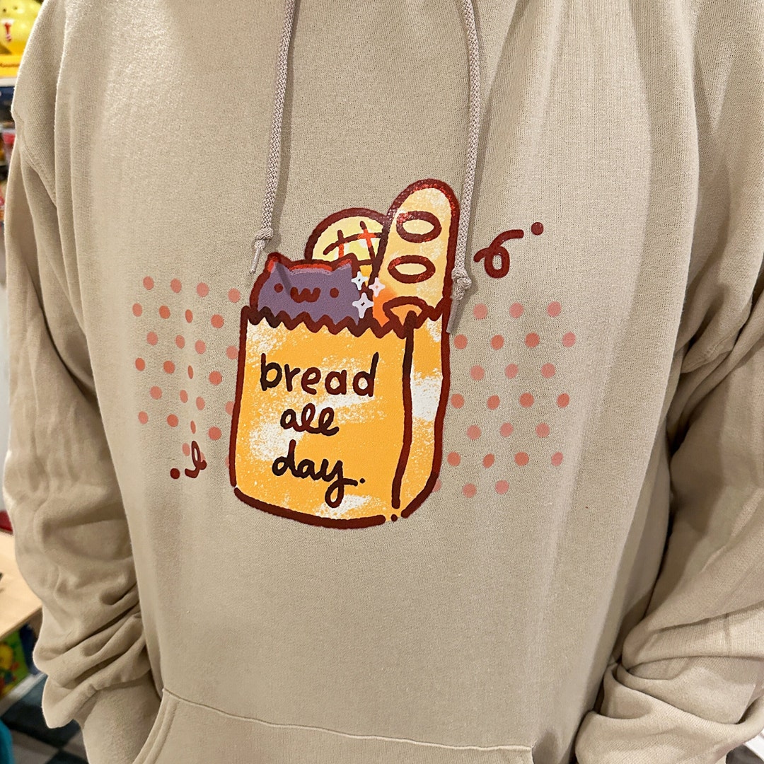 Cute Bread Cat Sweater | Kawaii Hoodie | Bread Aesthetic Apparel ...