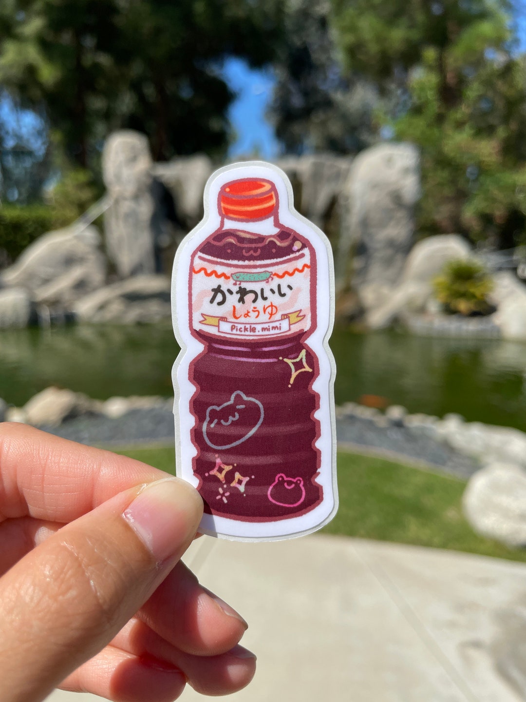 Kawaii Soy Sauce Sticker: Waterproof Japanese Food Art - Etsy
