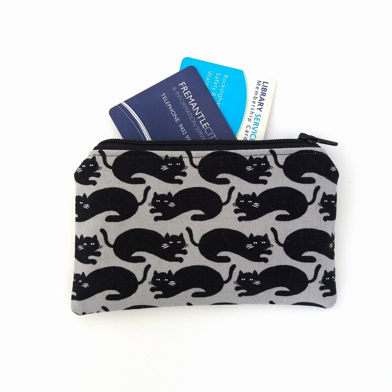 Black Cat Wallet Cat Coin Purse Credit Card Wallet Mini - Etsy Australia