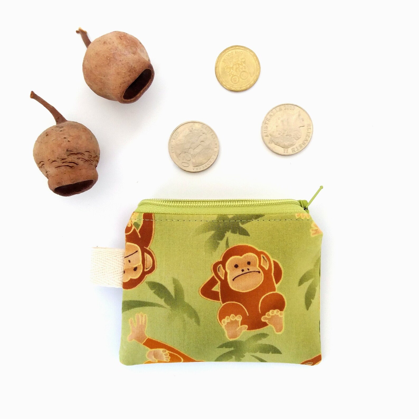 Boy Coin Purse Monkey Wallet Tiny Zipper Pouch Small | Etsy