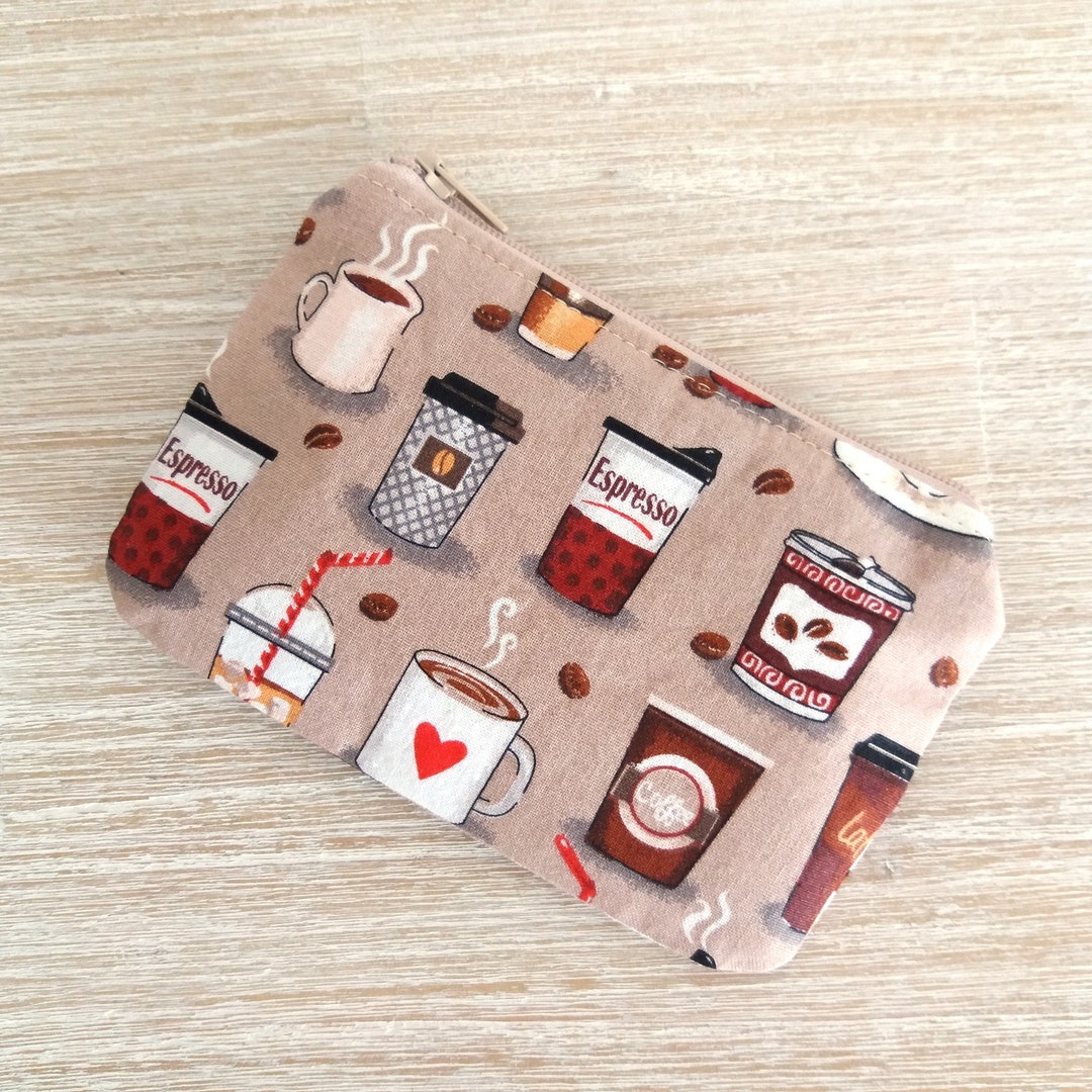 Iced Coffee Coin Purse Card Wallet Round Mini Purse for Sweetener ...