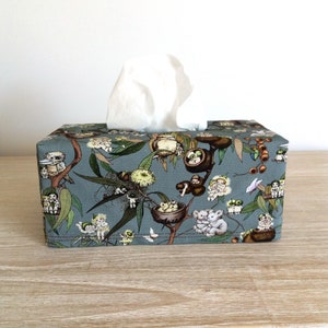 Cute Gumnut Babies Fabric Tissue Box Cover With Kookaburra and Koalas ...