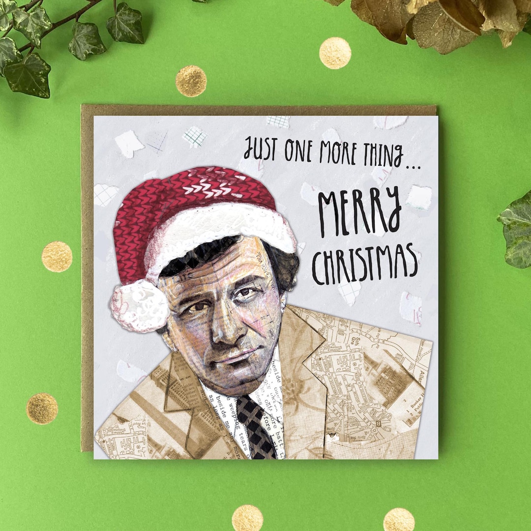 Columbo Christmas Card. Just One More Thing... Merry Christmas - Etsy