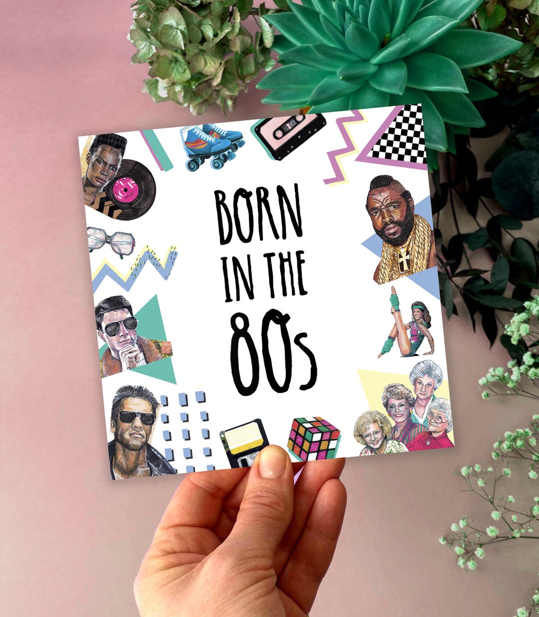 Born in the 80s Greeting Card | Retro 80s Birthday Card | Nostalgic 80s ...