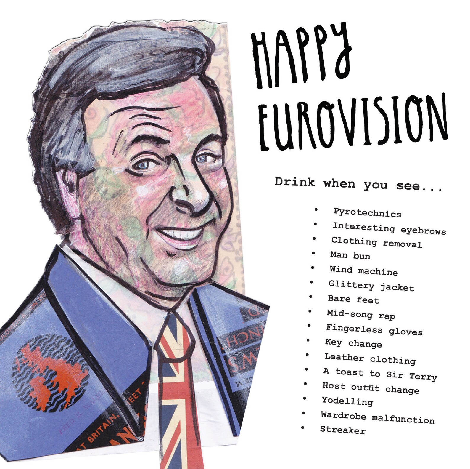 Happy Eurovision Drinking Game Card - Etsy UK