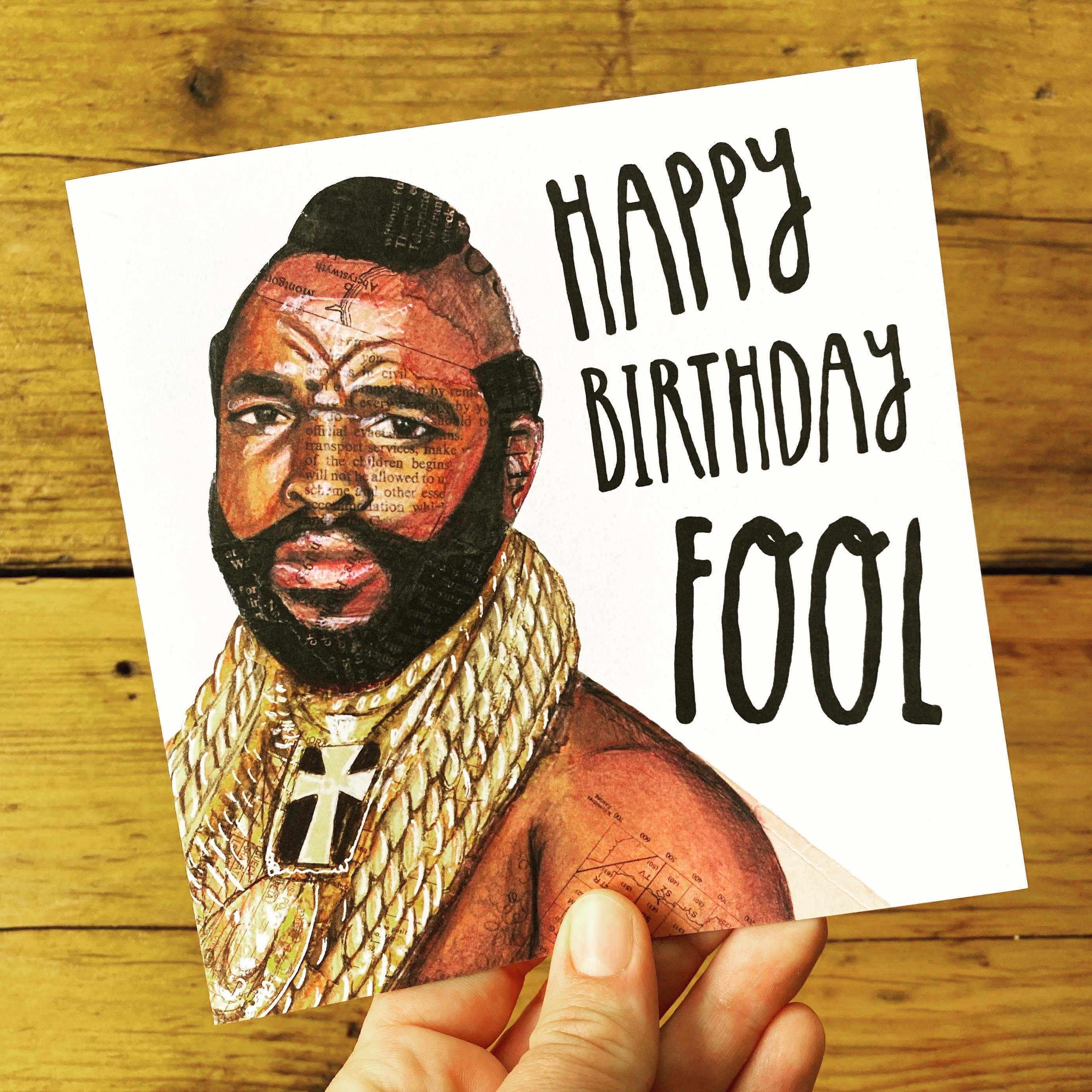 Happy Birthday Fool A Team Card - Etsy UK