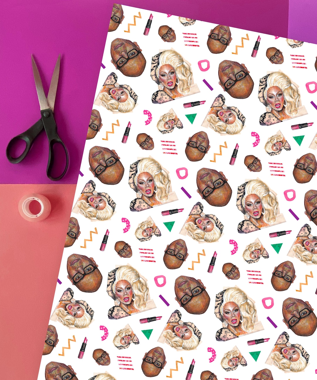 Rupaul Gift Wrap – Fun Drag Queen Wrapping Paper for Rupaul Fans | Camp ...
