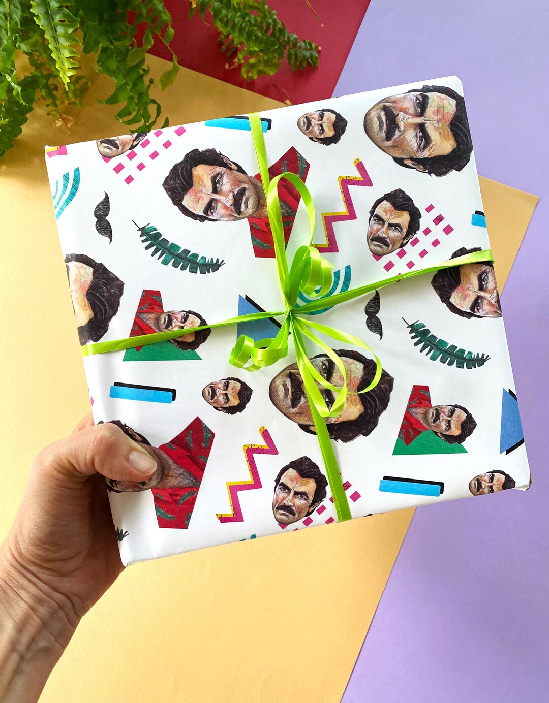 Tom Selleck Wrapping Paper: 80s Magnum Inspired Gift Wrap - Etsy