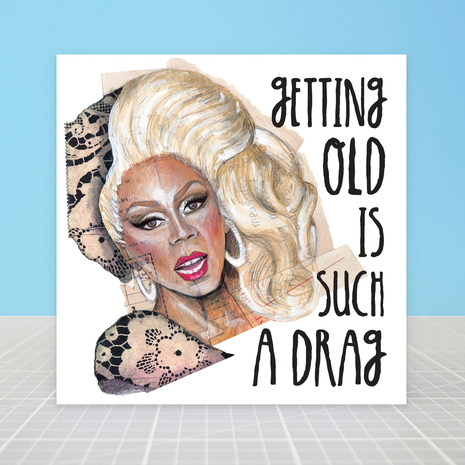 Getting Old is Such A Drag Rupaul Birthday Card | Etsy