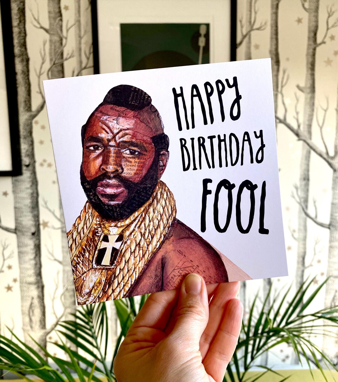 Happy Birthday Fool - the A Team Inspired Birthday Card - Etsy