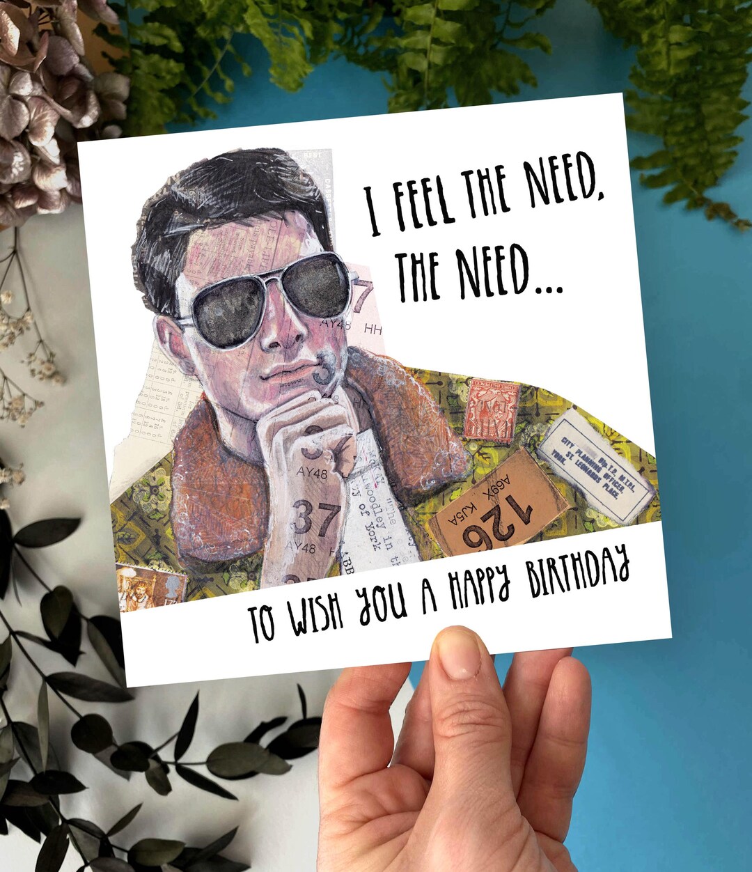 Top Gun Maverick Birthday Card - Tom Cruise Inspired Greeting - 80s ...