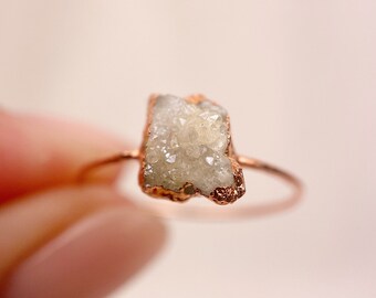 Druzy Quartz Ring - Etsy