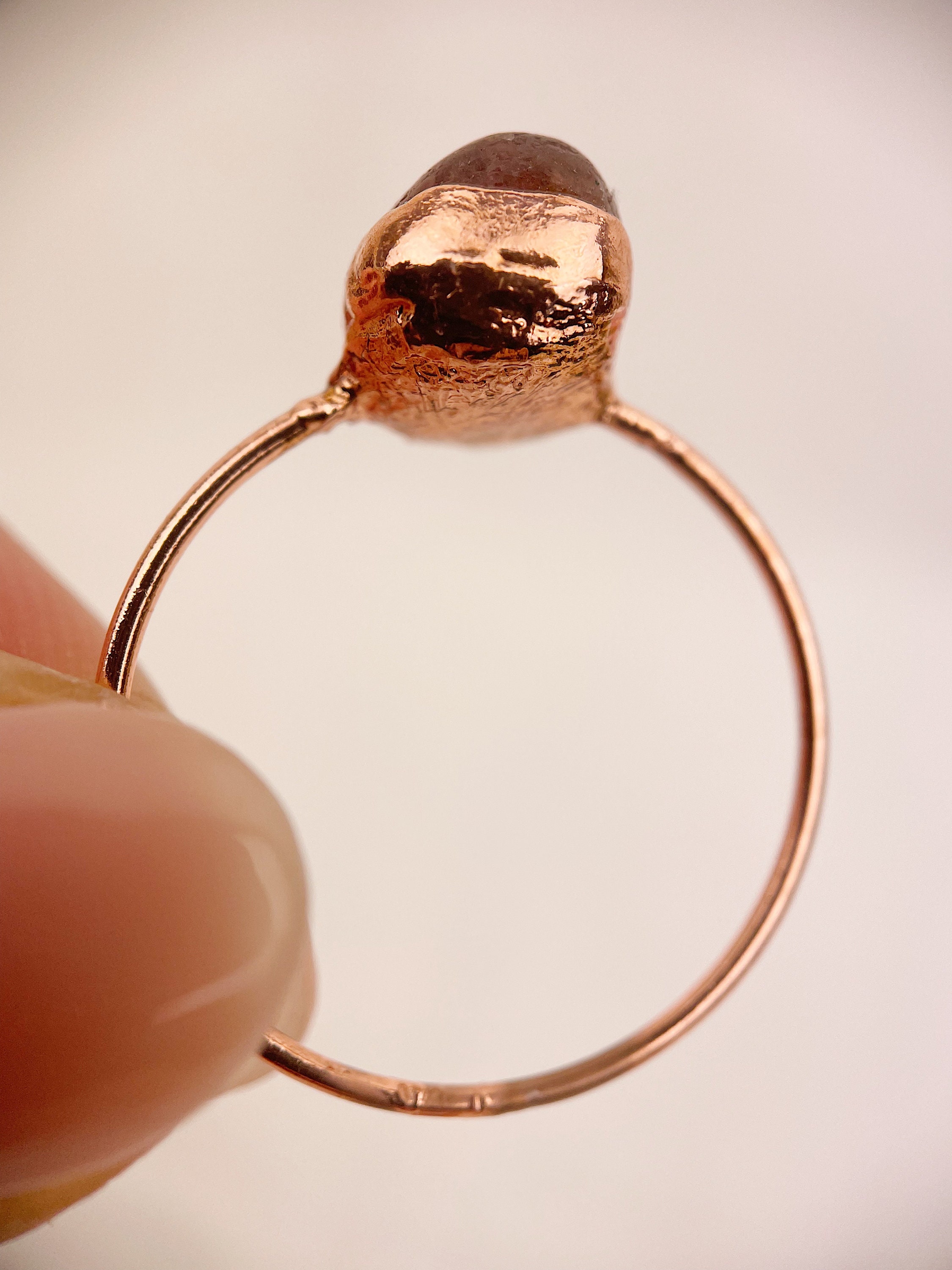 Strawberry Quartz Ring Quartz Ring Red Quartz Ring Size S - Etsy UK