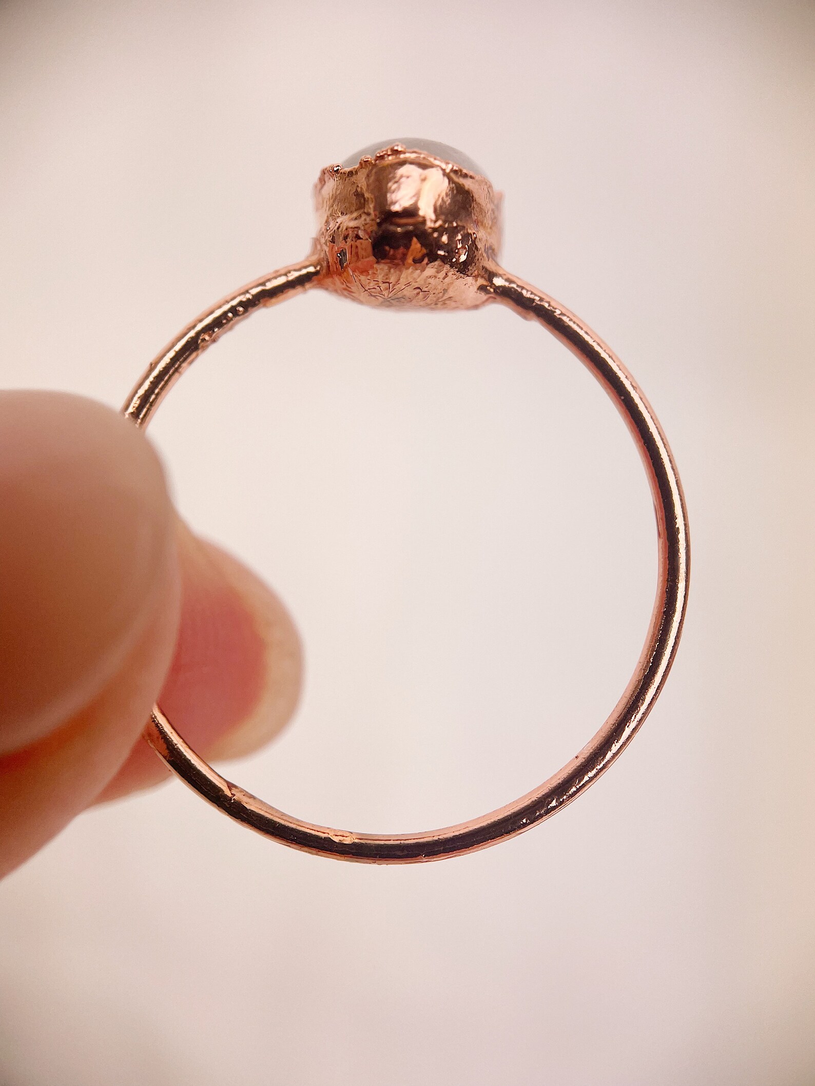 Moonstone Ring Electroformed Moonstone Ring Moonstone Copper - Etsy UK