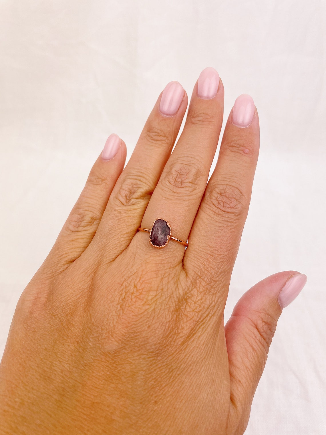 Strawberry Quartz Ring Quartz Ring Red Quartz Ring Size P | Etsy