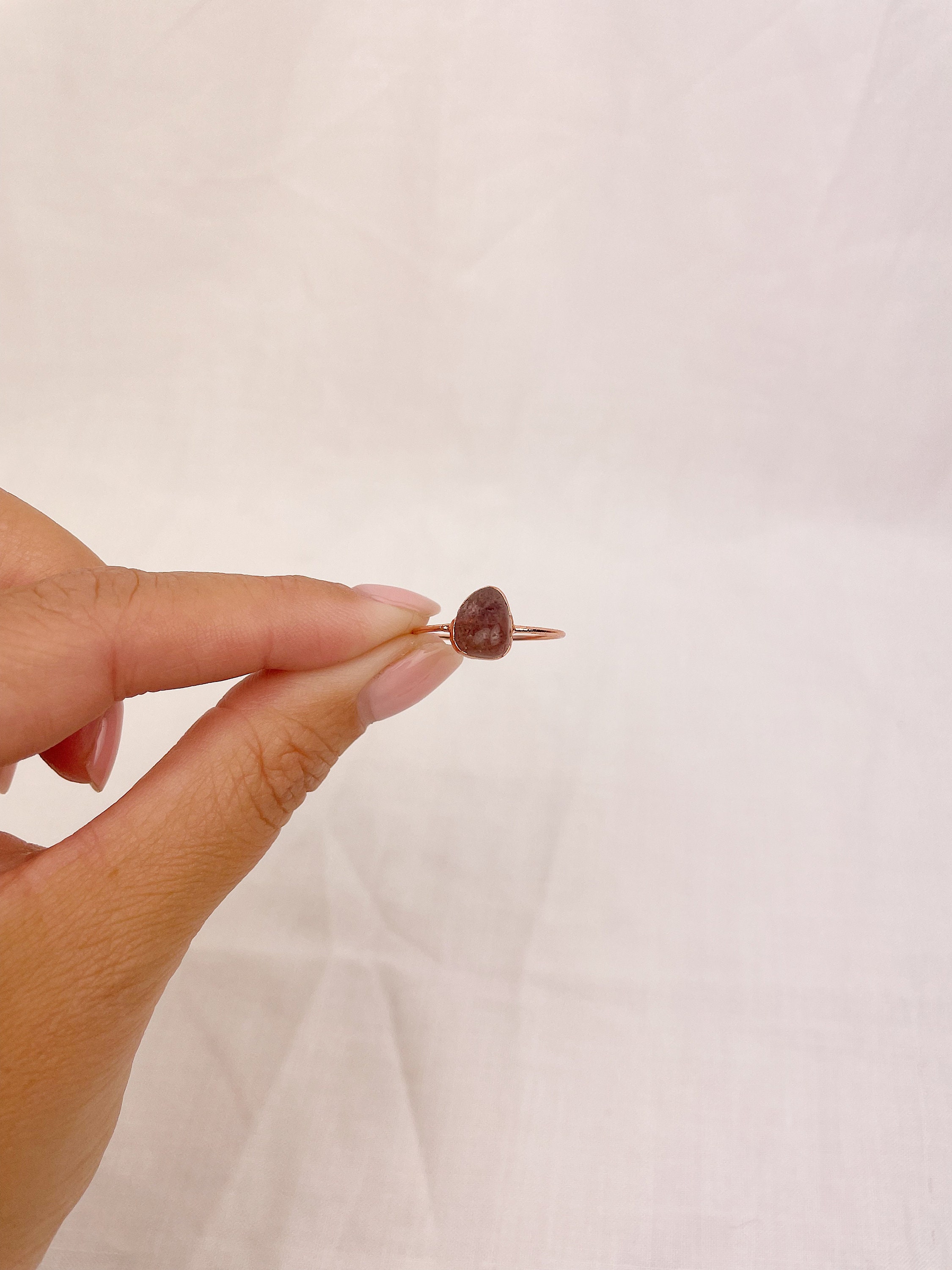 Strawberry Quartz Ring Quartz Ring Red Quartz Ring Size S - Etsy UK