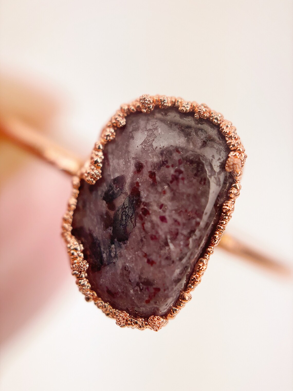 Strawberry Quartz Ring Quartz Ring Red Quartz Ring Size P | Etsy