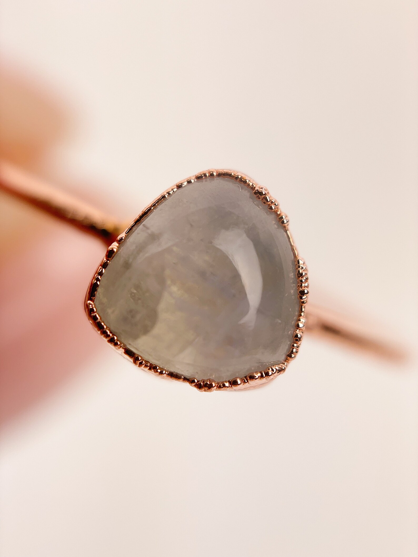 Moonstone Ring Electroformed Moonstone Ring Moonstone Copper - Etsy UK