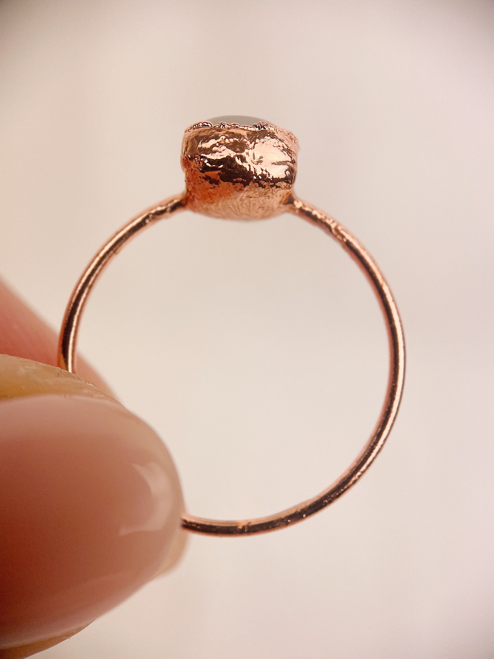 Moonstone Ring Electroformed Moonstone Ring Moonstone Copper - Etsy UK