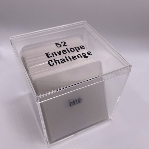 Saving Challenge Envelopes With Box - Etsy