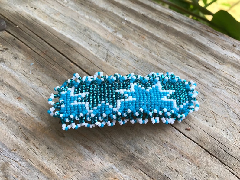 Native American style Beaded Barrette | Etsy
